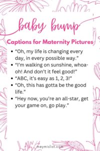 300+ Sentimental to Funny Maternity Photoshoot Quotes | MeymisList