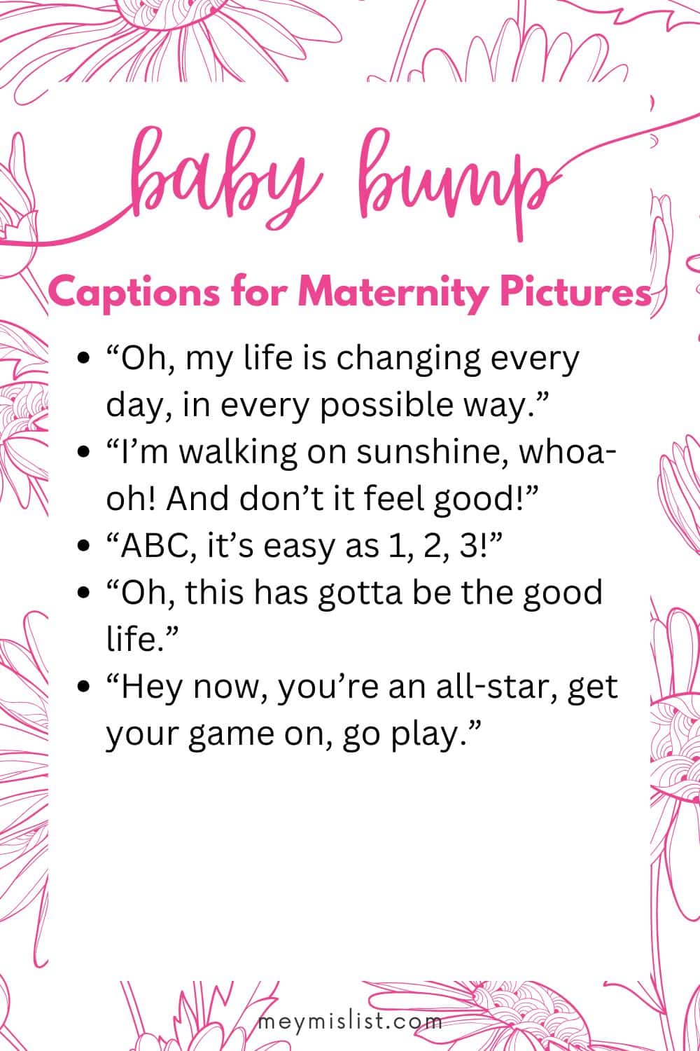 300+ Sentimental to Funny Maternity Photoshoot Quotes | MeymisList