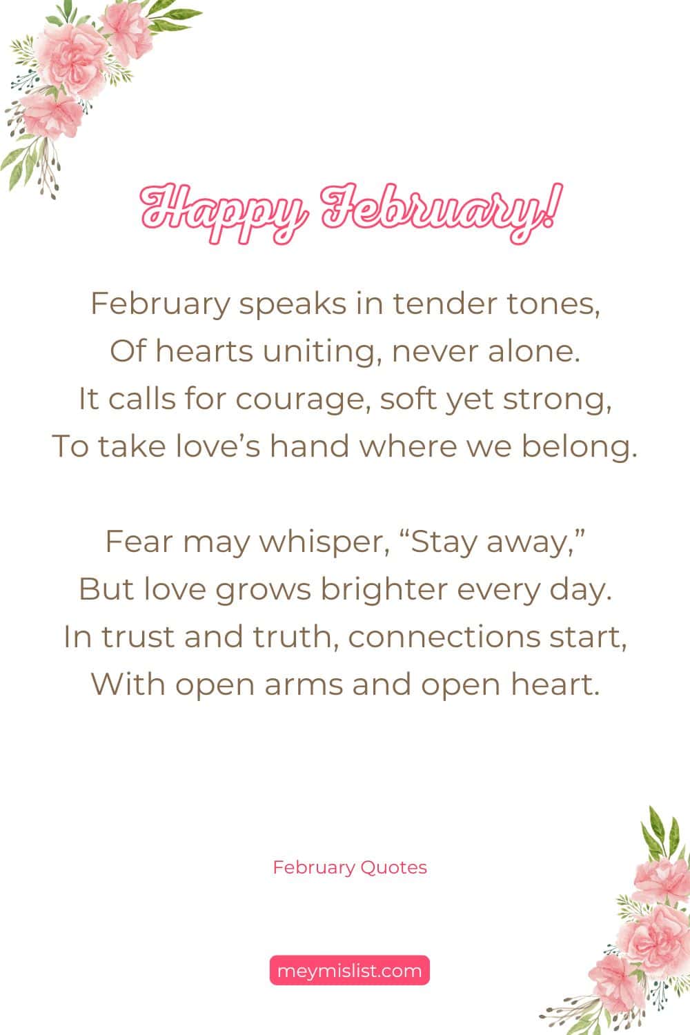 14+ Inspiring February Quotes | MeymisList